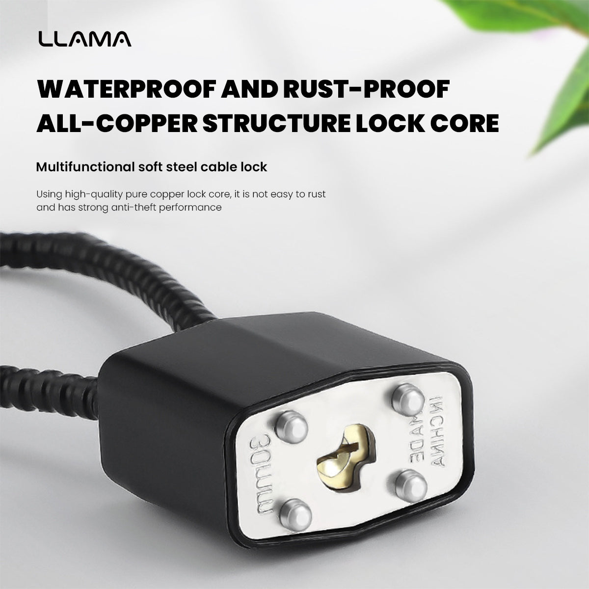 LLAMA EBIKE Multi-Functional Cable Lock for E-Bike Helmets & Baskets