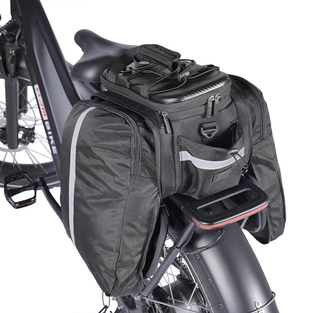 Expandable Reflective Bike Rear Rack Water-Resistant Pannier